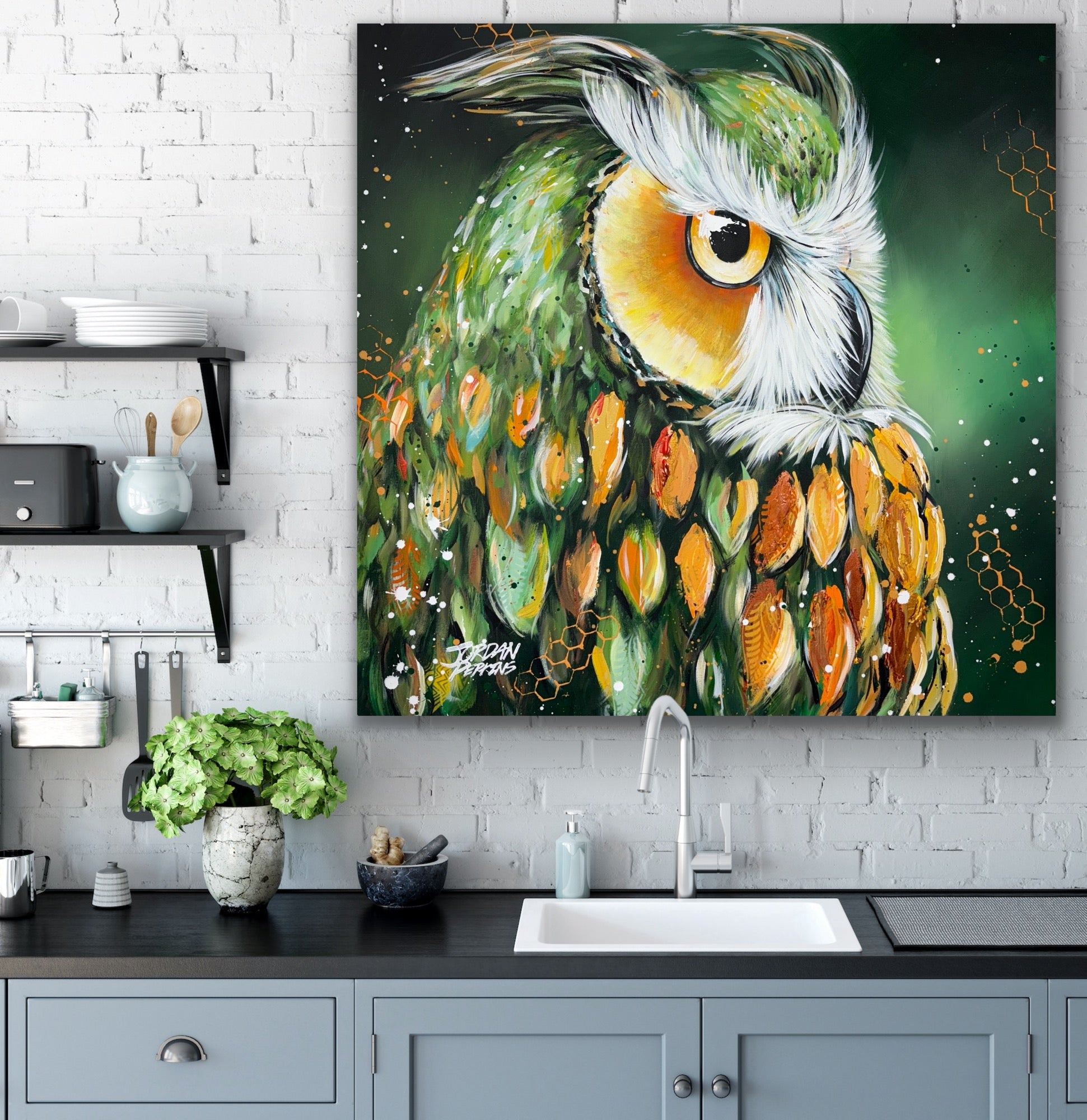 Echos Of An Emerald Owl sold – Jordan Perkins Art