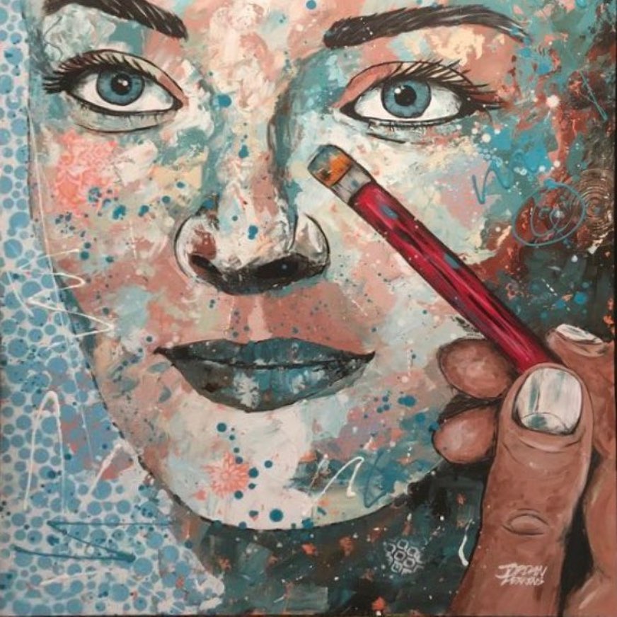 Painted Face Original – Jordan Perkins Art