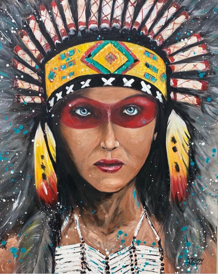 Warrior Woman Original – Jordan Perkins Art