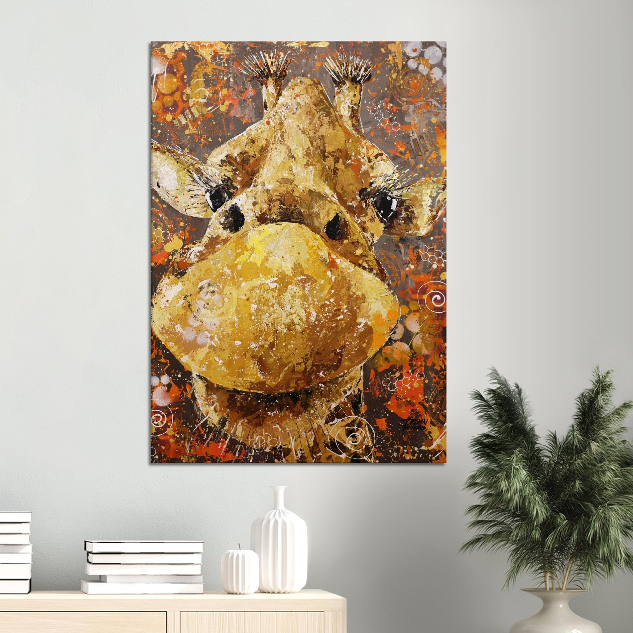 Long Neck, Long Lashes Canvas Print – Jordan Perkins Art